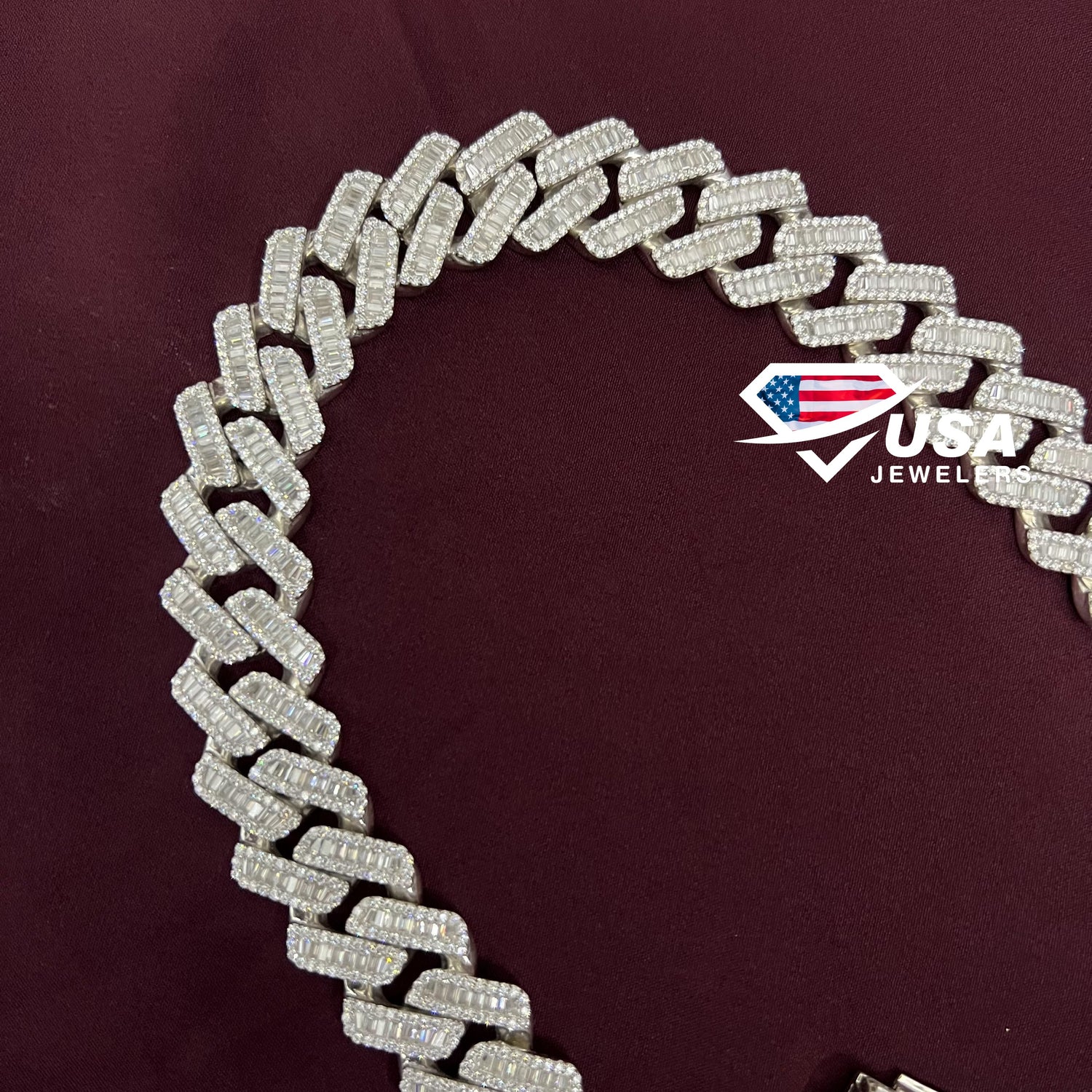 20MM Moissanite Diamond Cuban Link Chain