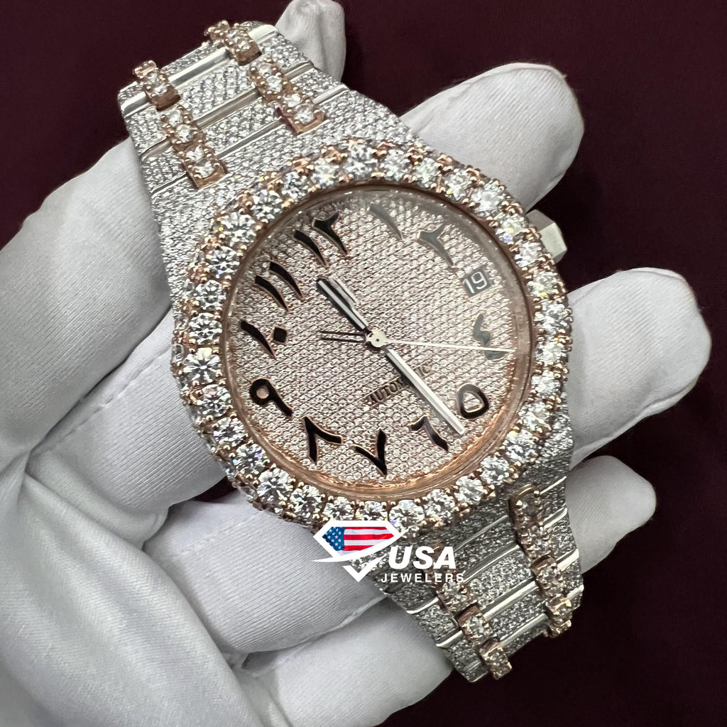 41MM VVS Moissanite Diamond Studded Watch – USA JEWELLERS